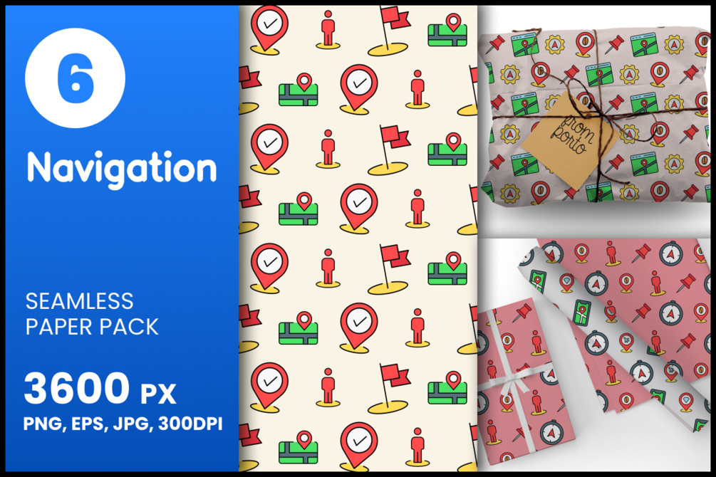 Navigation 6 Seamless Patterns