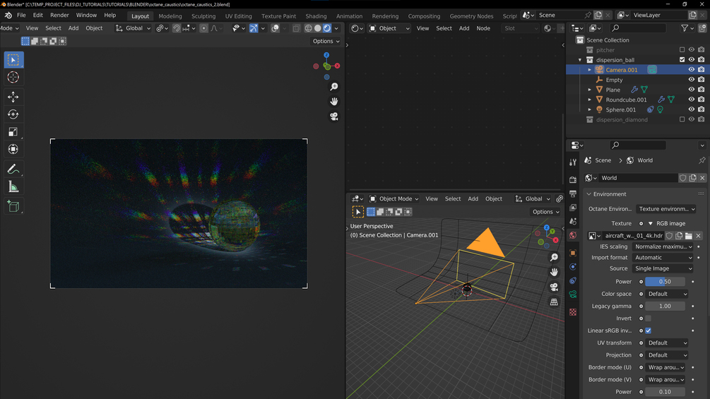 Octane Caustics Scenes