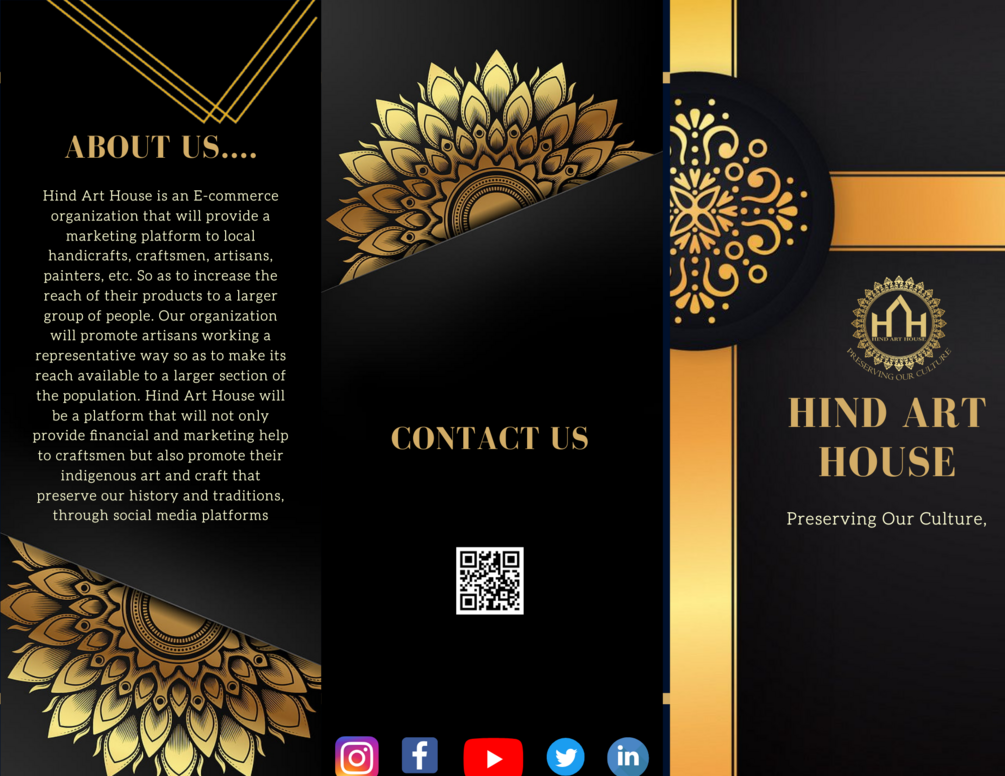 Black and Gold Traditional Brochure