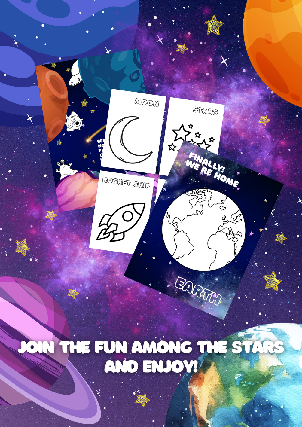 Space Pals Coloring Book