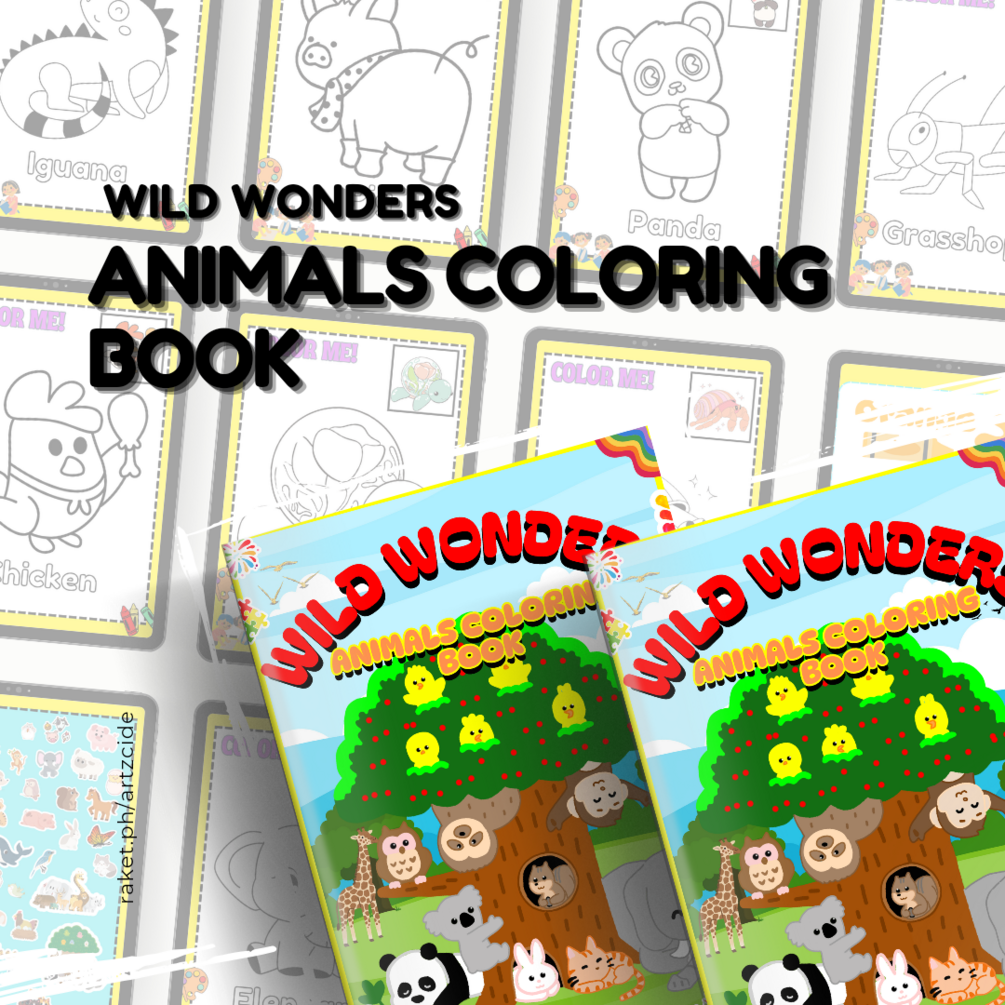 Wild Wonders: Printable and Editable Coloring Book