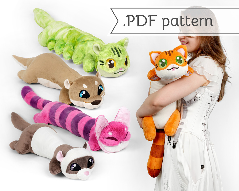Long Body Cuddle Plush Sewing Pattern