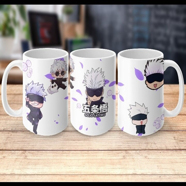 GOJO sublimation design, sublimation template, anime mug design, mug ...