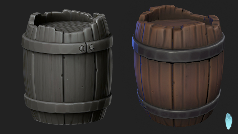 How to Make Stylized Wooden Barrel for Games 3D ART / Course