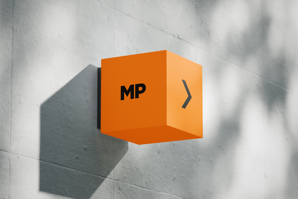 Cube Lightbox Sign Mockup