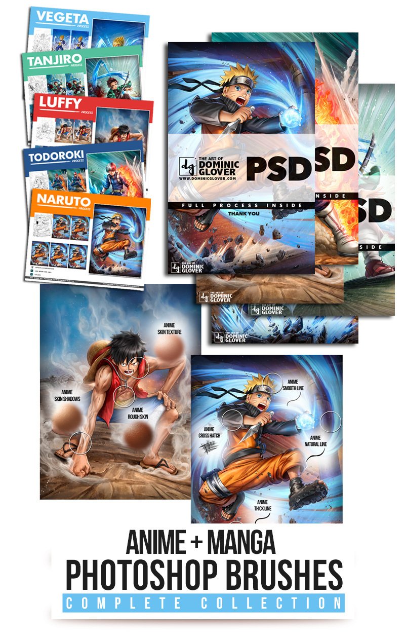 EXPANSION SET - Volume 1: Anime + Manga Process Collection (Brushes ...