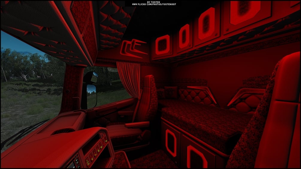 Interior Scania RJL RED HOLLAND ETS 2 #17