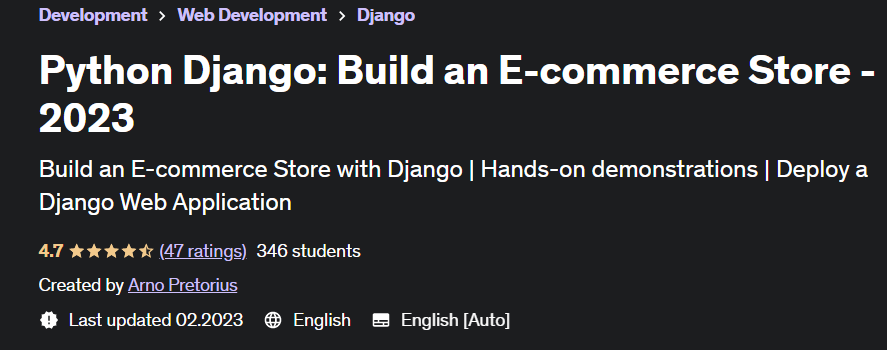 Python Django Build An E Commerce Store Ultimate Web Security 0152