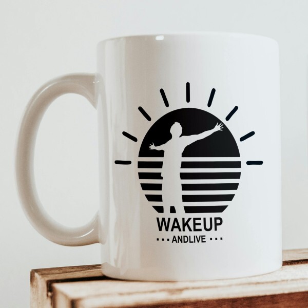 Wake Up and Live Mug – Motivational Coffee Cup, Positive Morning ...