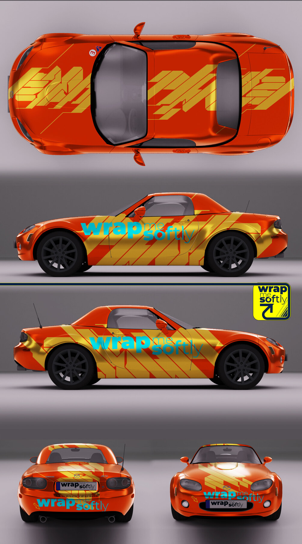 Mockup for designing Livery Mazda Miata MX5 NC