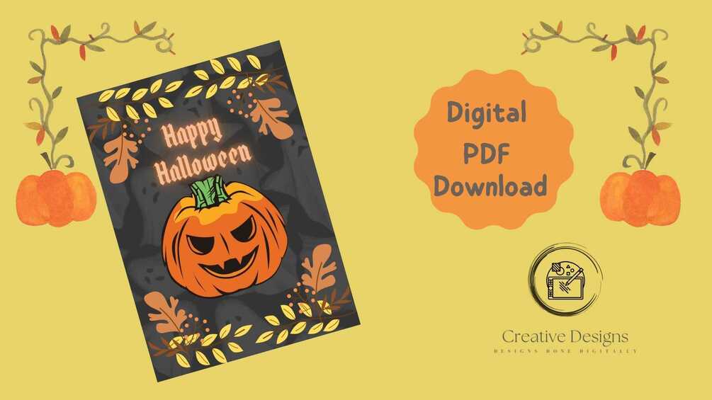 Happy Halloween Pumpkin Card PDF