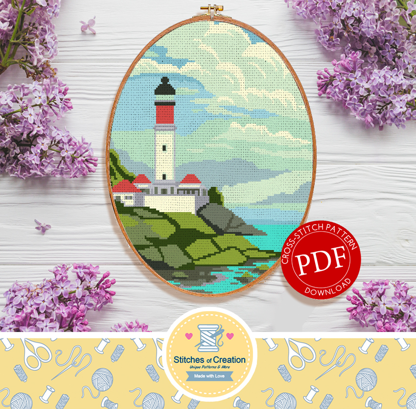 Lighthouse | Digital Download | Cross Stitch Pattern
