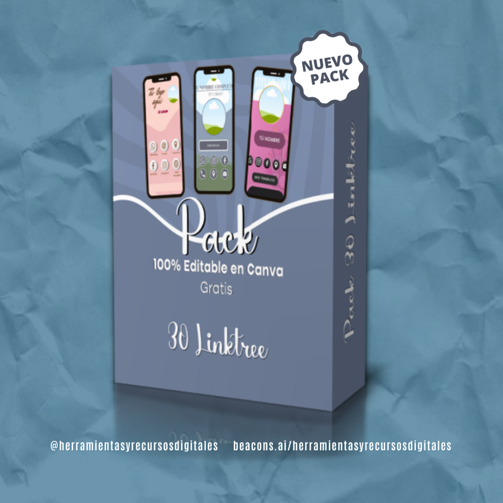 Pack 30 Linktree editables en Canva
