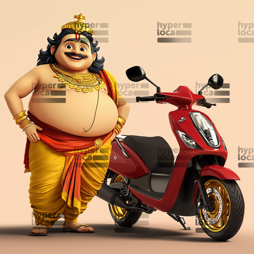 Vibrant Maveli Mahabali Stock Illustration - Onam Festival Art _qq4