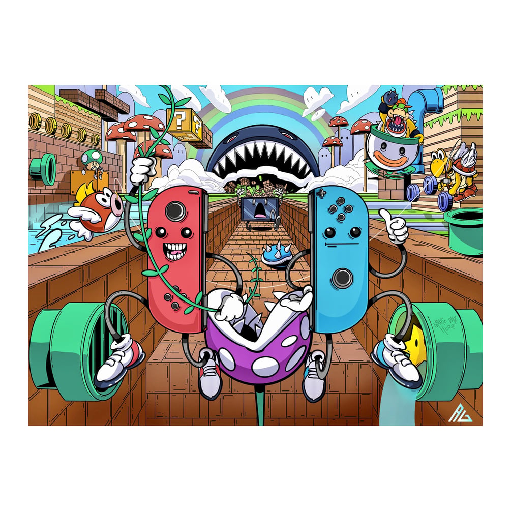 Super Joy-Con Bros. Adventures Coloring Page