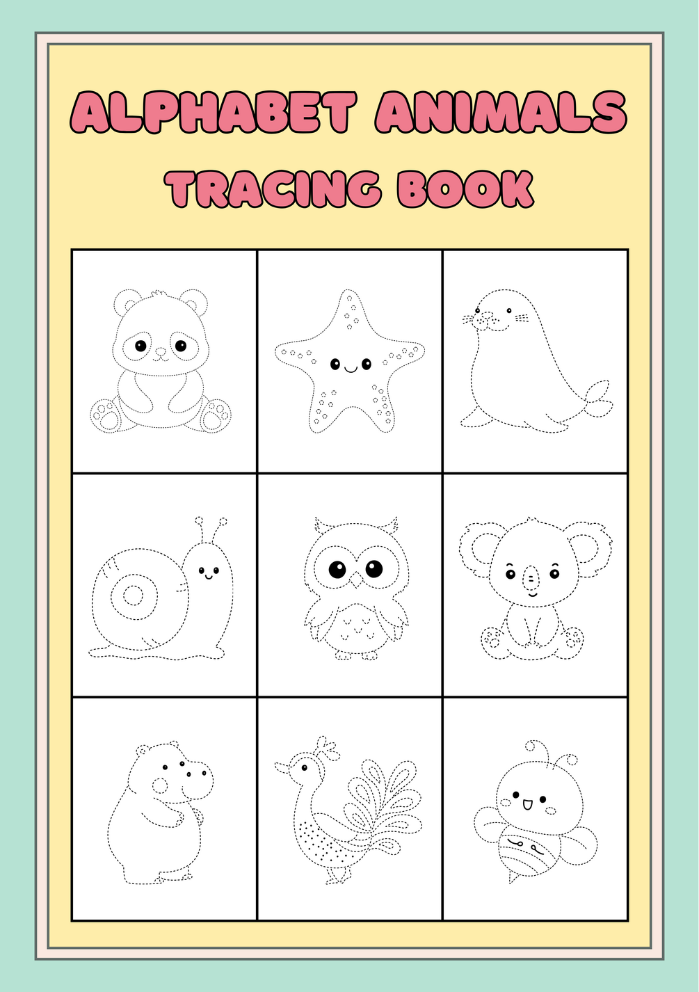 Alphabet Animals Tracing & Coloring Book for Kids | Fun Handwriting ...