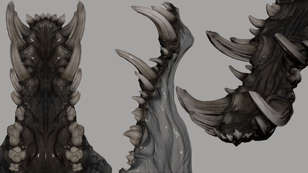 Hellhound - Teeth, Claws, Tusks, Horns & Spikes. KitBash OBJ