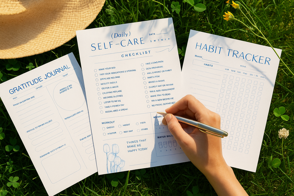Self Care Planner Printable | Daily & Weekly Planner PDF | Gratitude ...