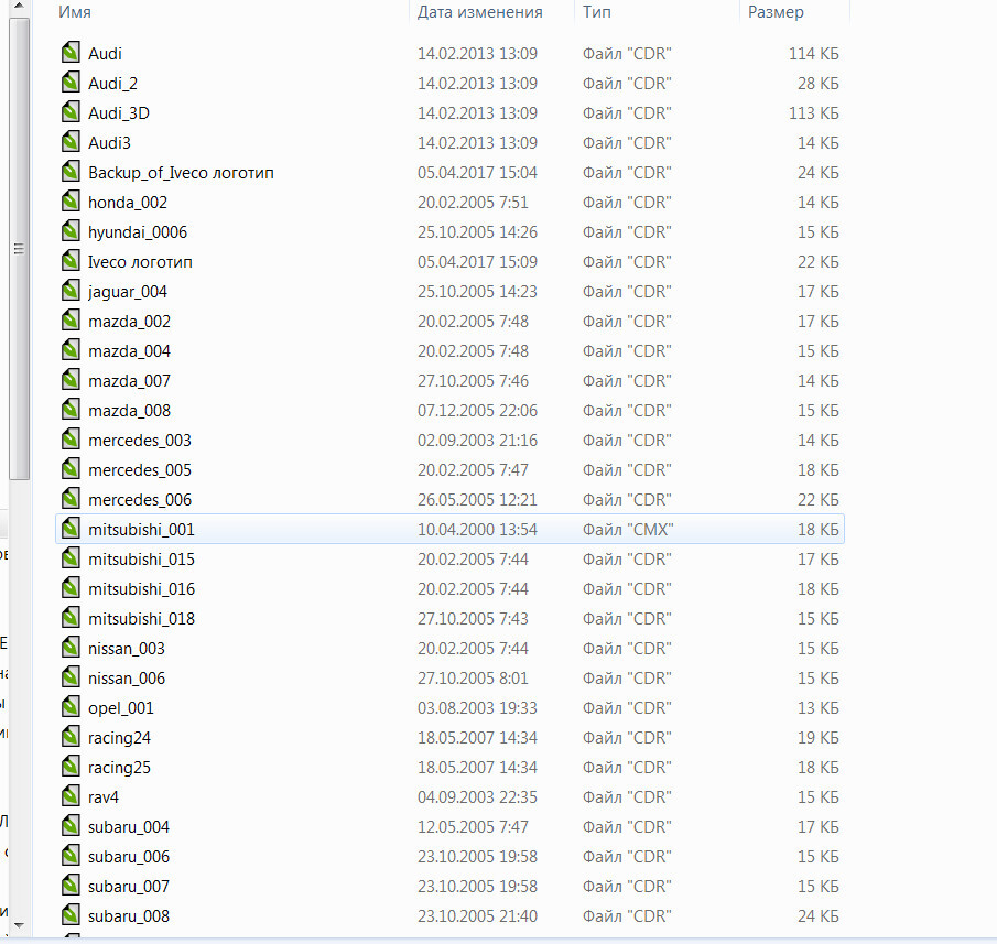 Collection of ready-made templates of car emblems in CDR format.