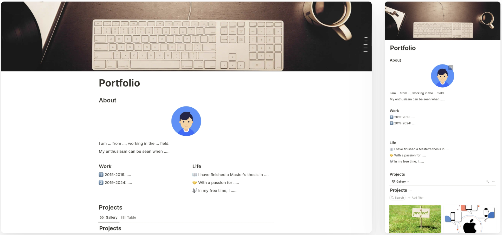 [Notion Template] Portfolio