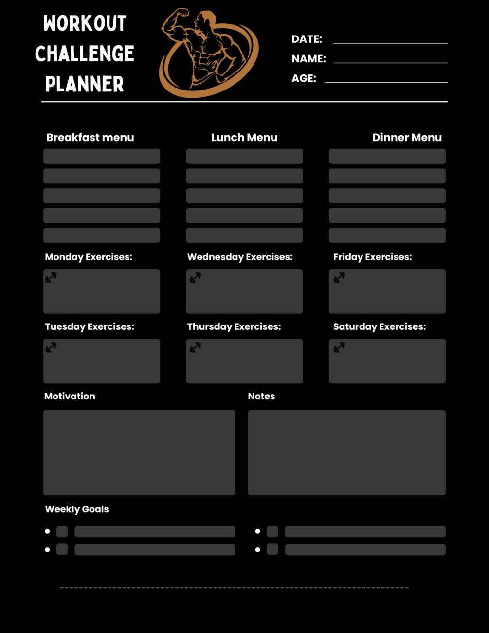 workout-challenge-planner