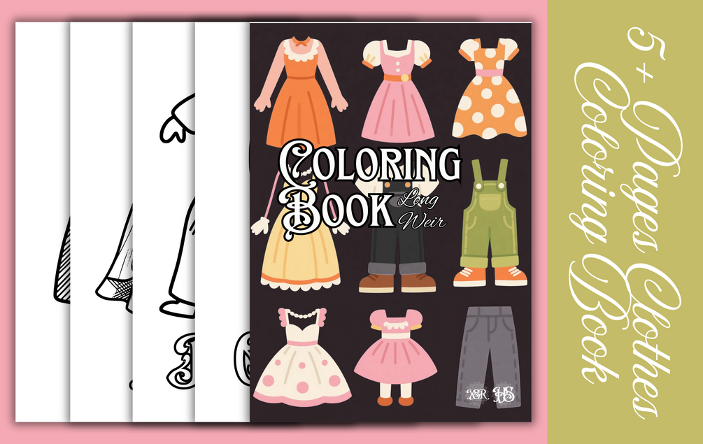 Clothes Coloring Book 3