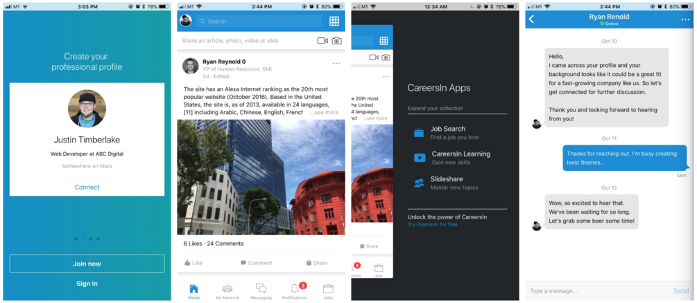 Ionic-linkedIn-2 (Ionic 3)