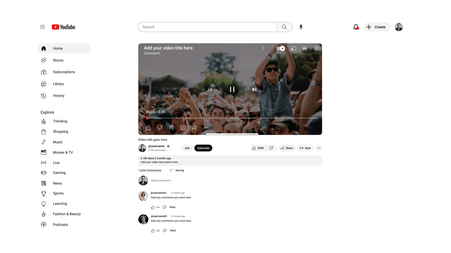 YouTube UI Kit for After Effects.