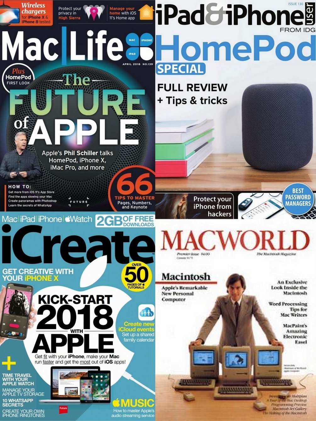 iPad & iPhone User & iCreate & MacWorld USA Magazines