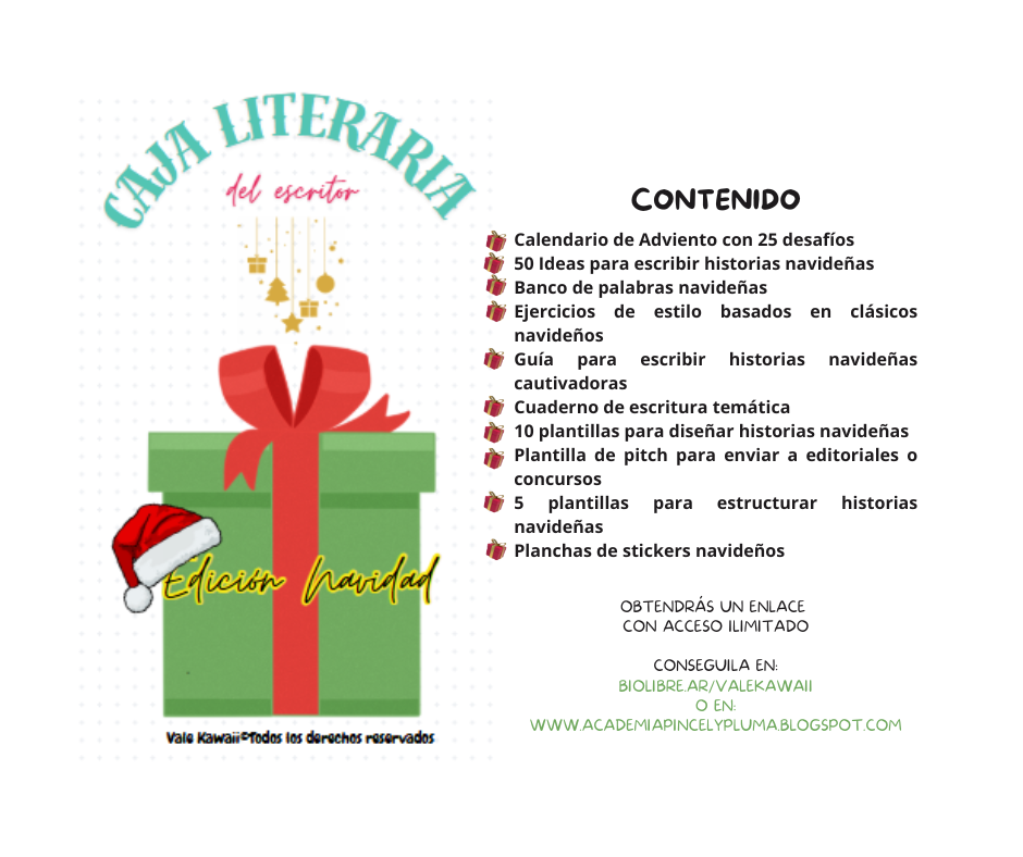 1er Premio: Caja Literaria del Escritor - Edición Navidad-🎄🎁 (copy)