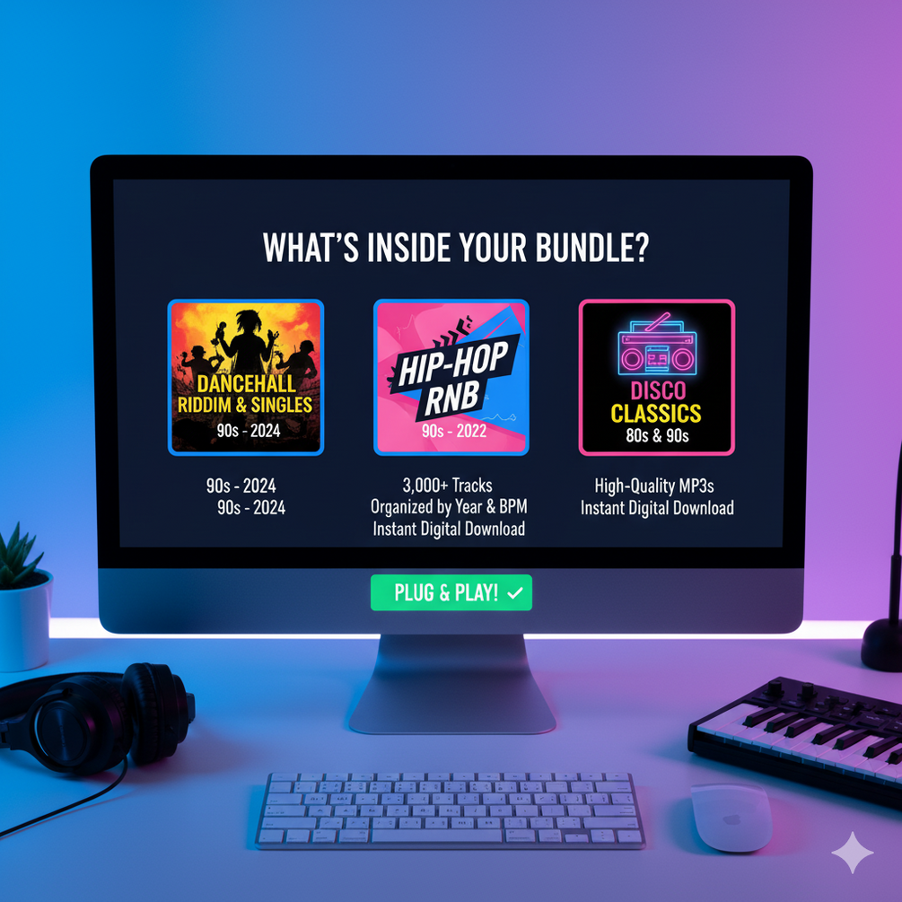 BUNDLE PACK DANCEHALL ,HIP HOP R&B , DISCO
