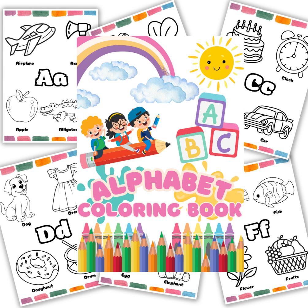 ABC Alphabet Coloring Book for Toddlers & Pre schoolers