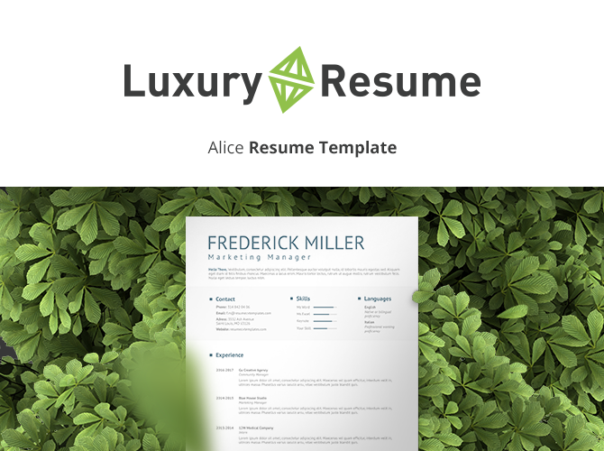 Alice Resume Template
