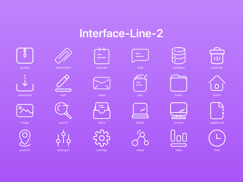 Interface Line 2 Icon Font