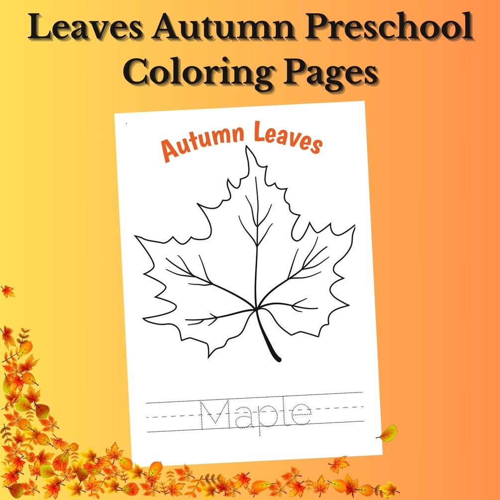 Leaves Autumn Preschool Coloring Pages