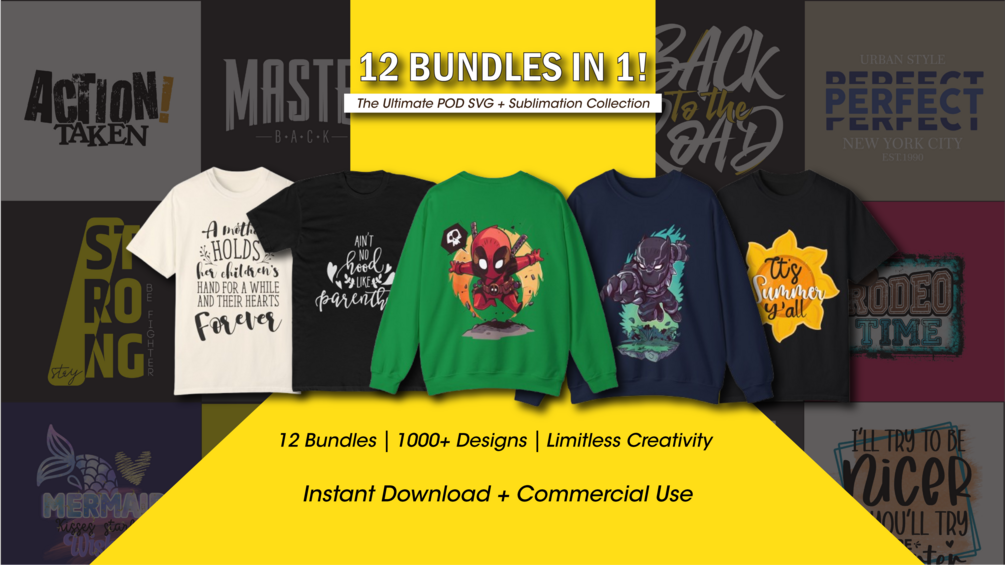 12 Premium POD Bundles in ONE Massive Collection!