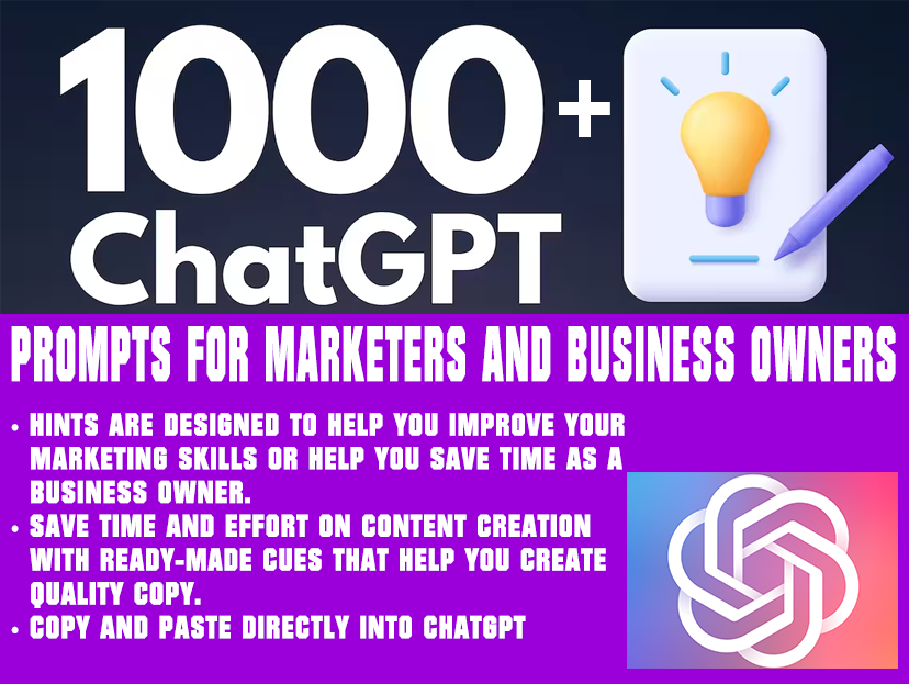 1000+ СhatGPT Prompts for marketers and business owners