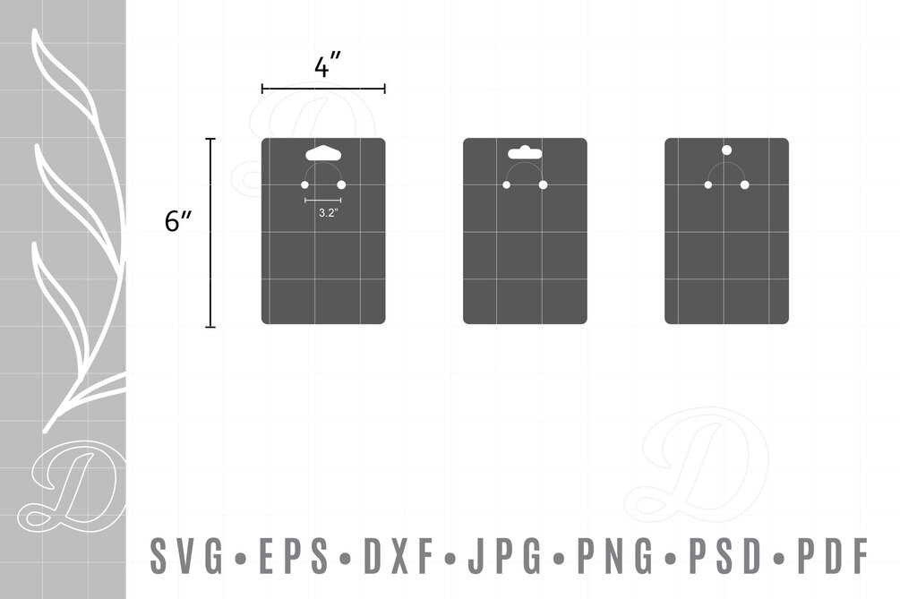 Keyring Display Card Svg Keyring holder Card template package card svg ...