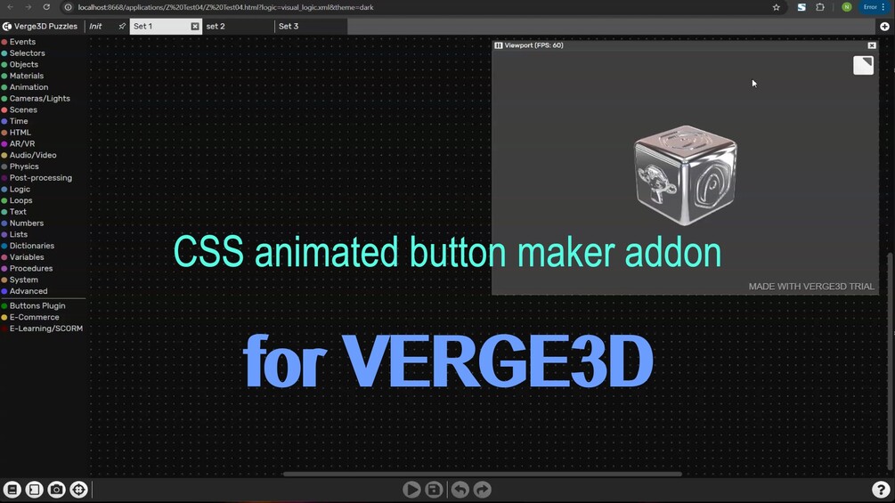 CSS button maker for verge 3D