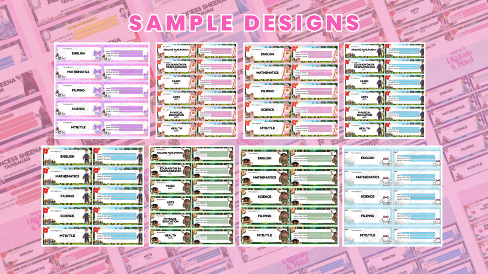 Name Tag and Subject Label - Canva Template (PLR)