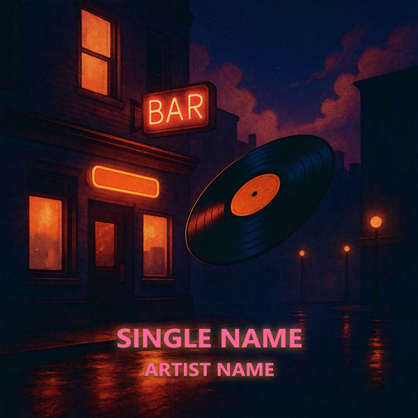 Vinyl Night – Lo-Fi Album Cover Art