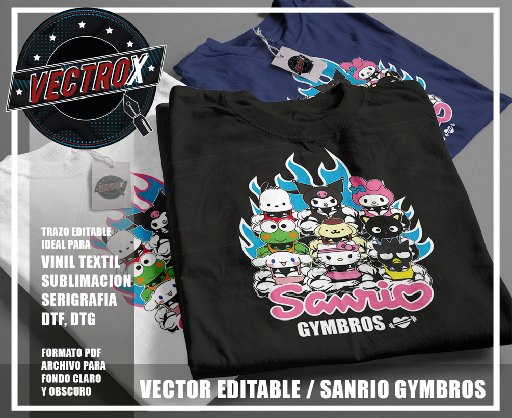 Vector Editable - Sanrio Gymbros
