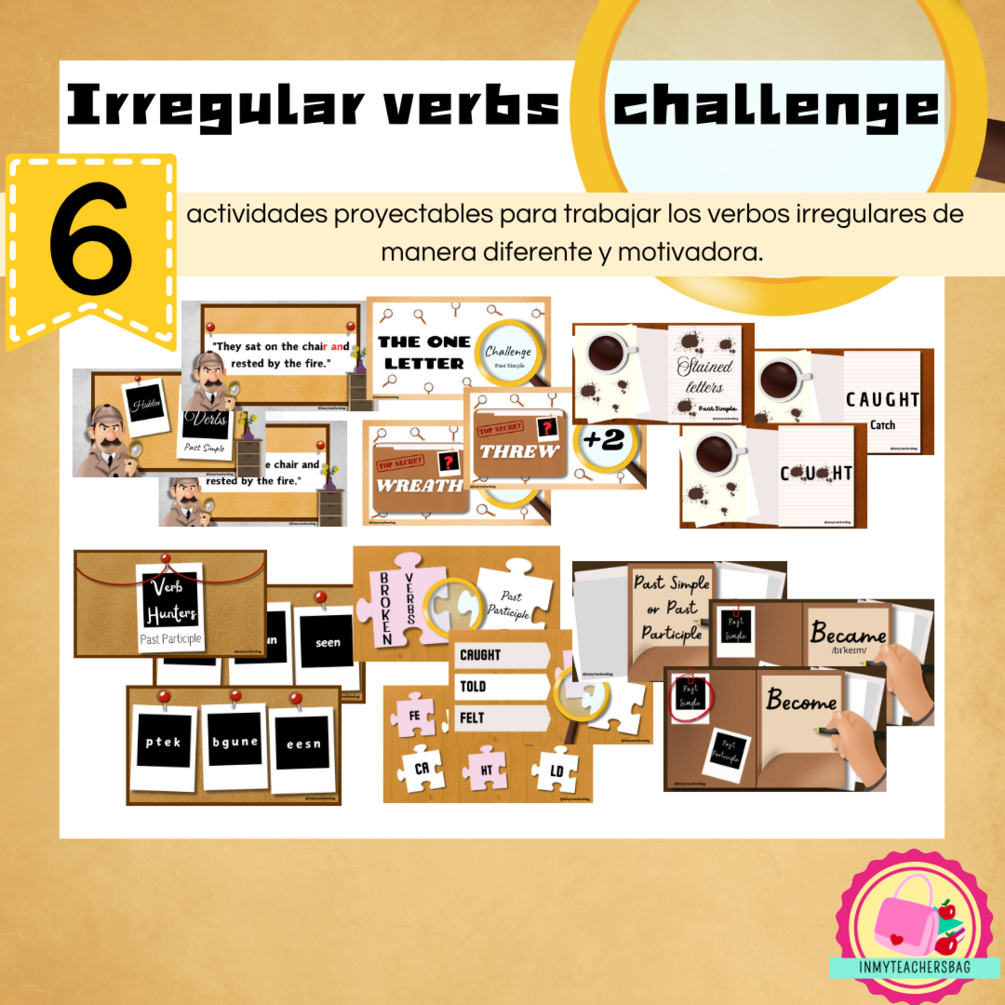Irregular verbs challenge: irregular verbs bundle