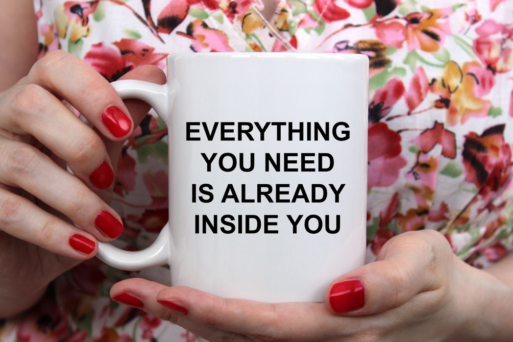 Everything You Need is Already Inside You Funny Coffee Mug