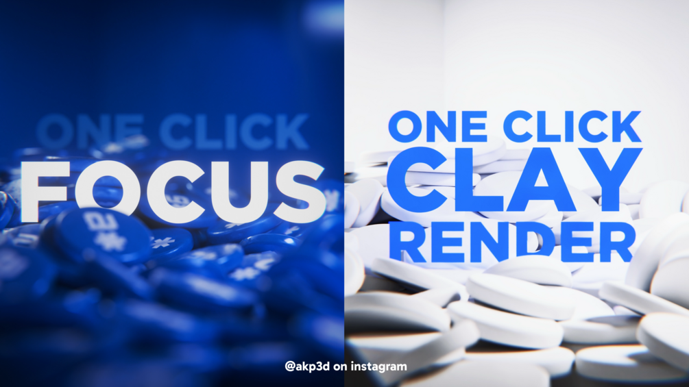 One Click Focus + Clay Render