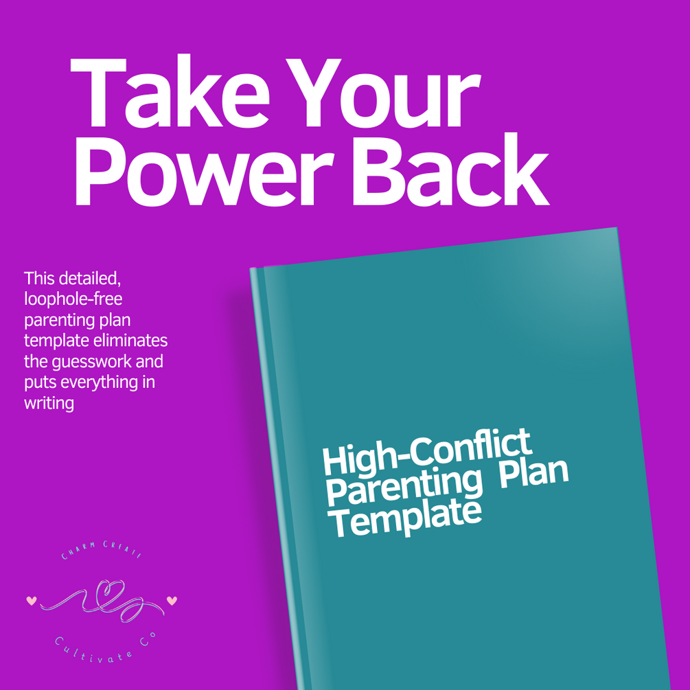 High Conflict Parenting Plan Template - Take Your Power Back