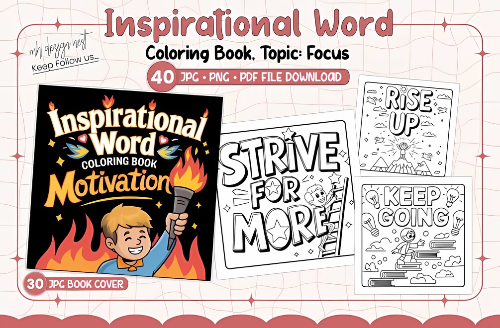 Inspirational Word Coloring Book