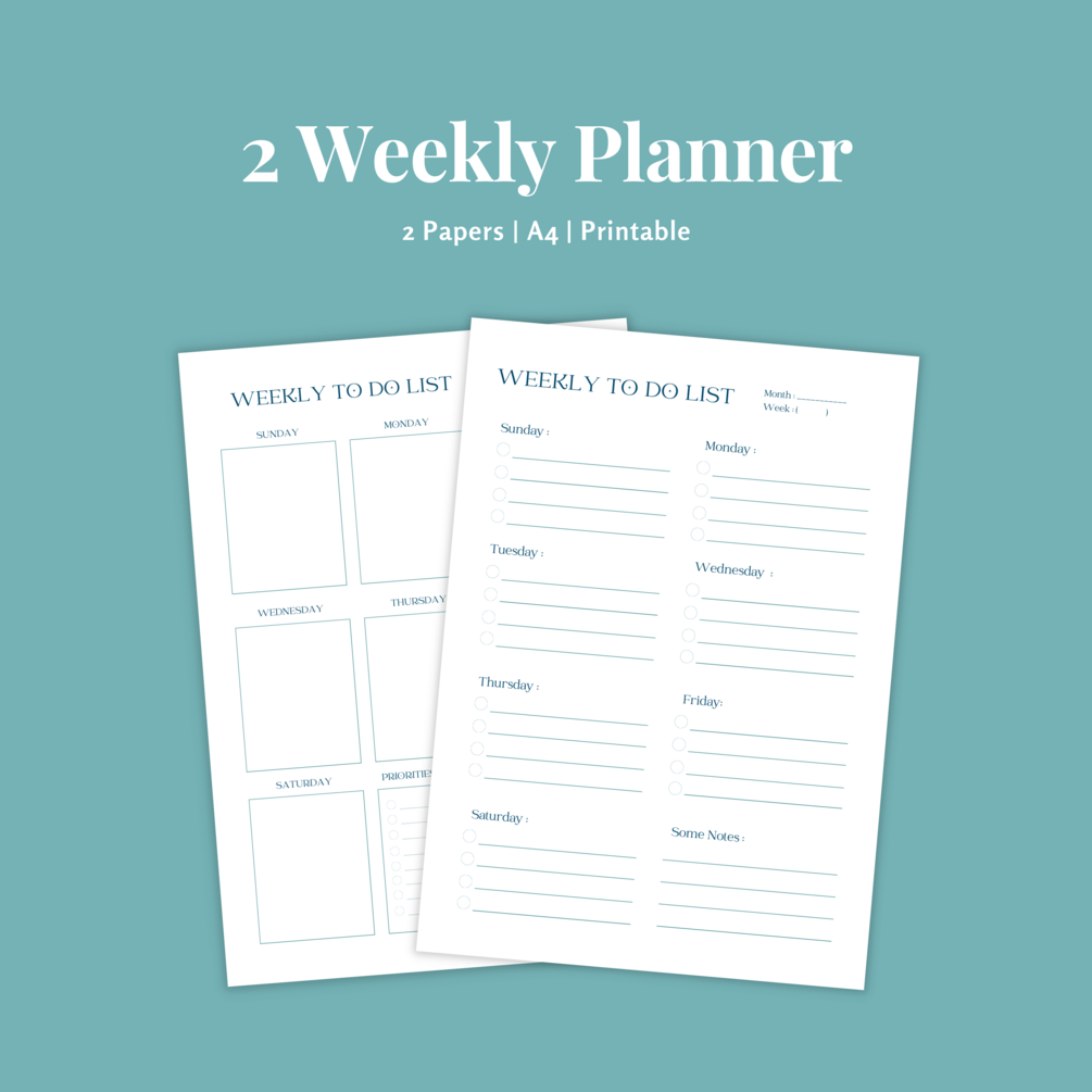 2 Weekly Digital Planner