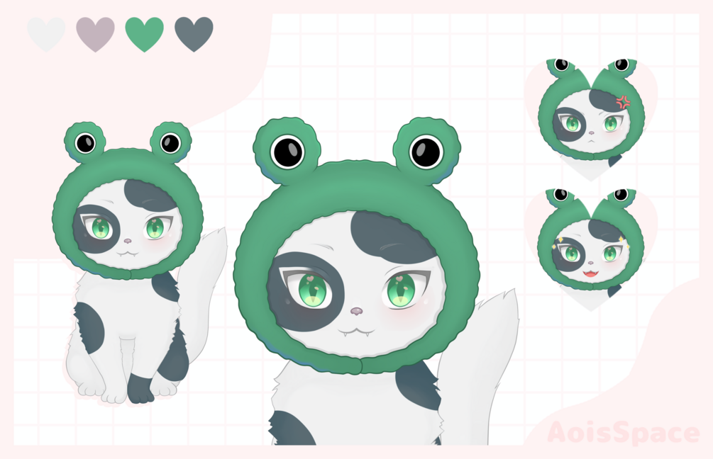 Ready to use premade vtube model — Anime Cat Live2D