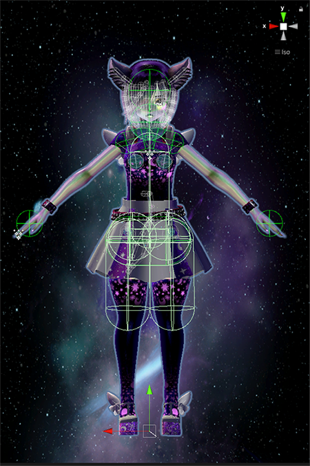 Stella the Rainbow Galaxy Cat Alien Kitty Catgirl - VRChat Avatar - 3D ...